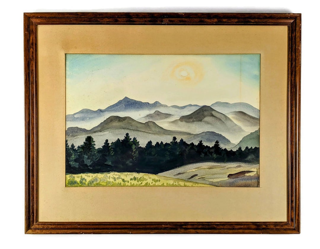 Edmund Brucker Original Landscape Watercolor Painting - Etsy