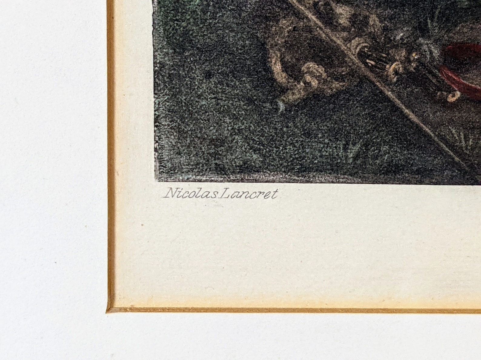 Franz Hanfstaengl Munchen 19 C. Hand Colored Engraving After Nicolas ...