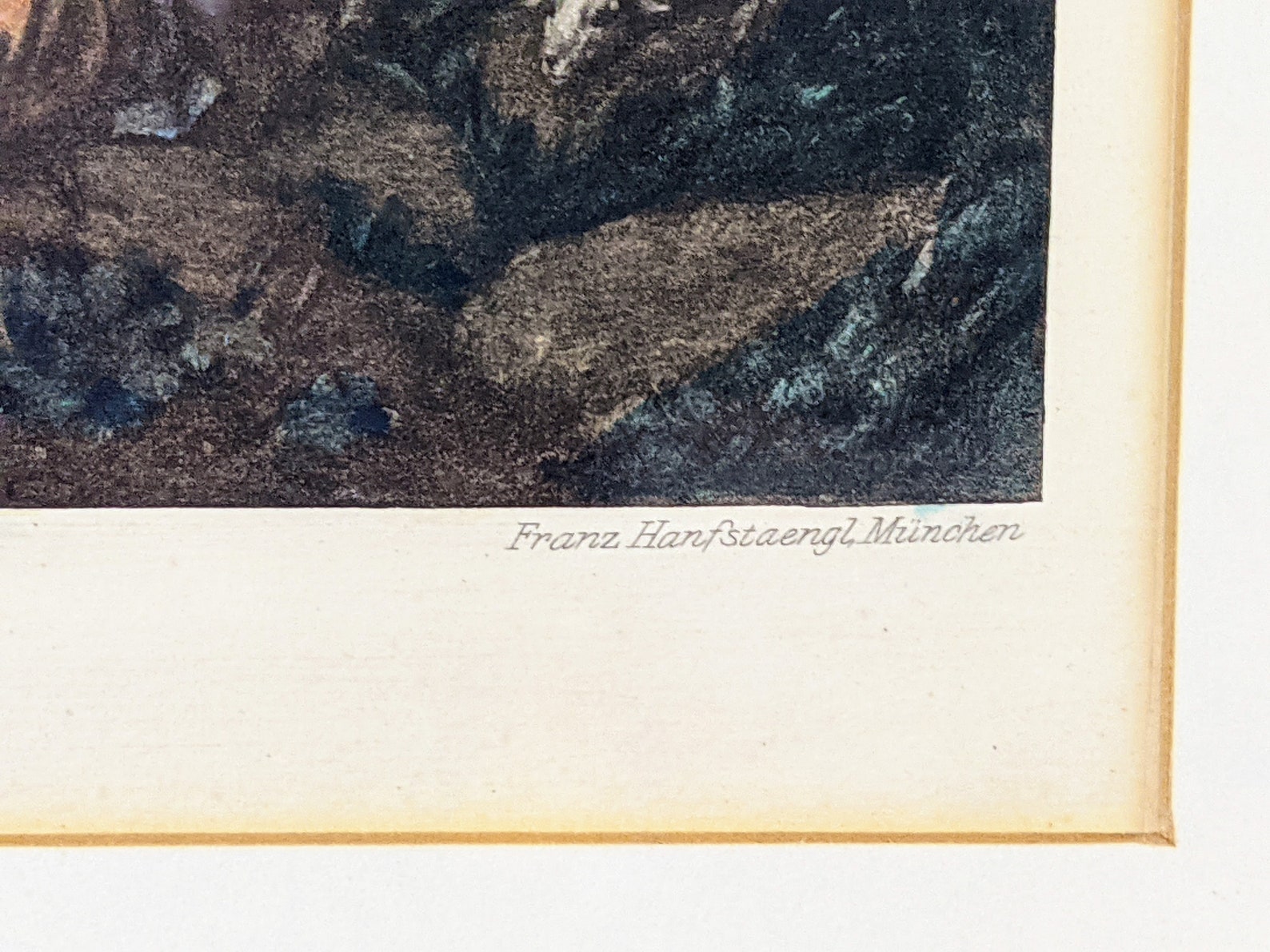 Franz Hanfstaengl Munchen 19 C. Hand Colored Engraving After Nicolas ...