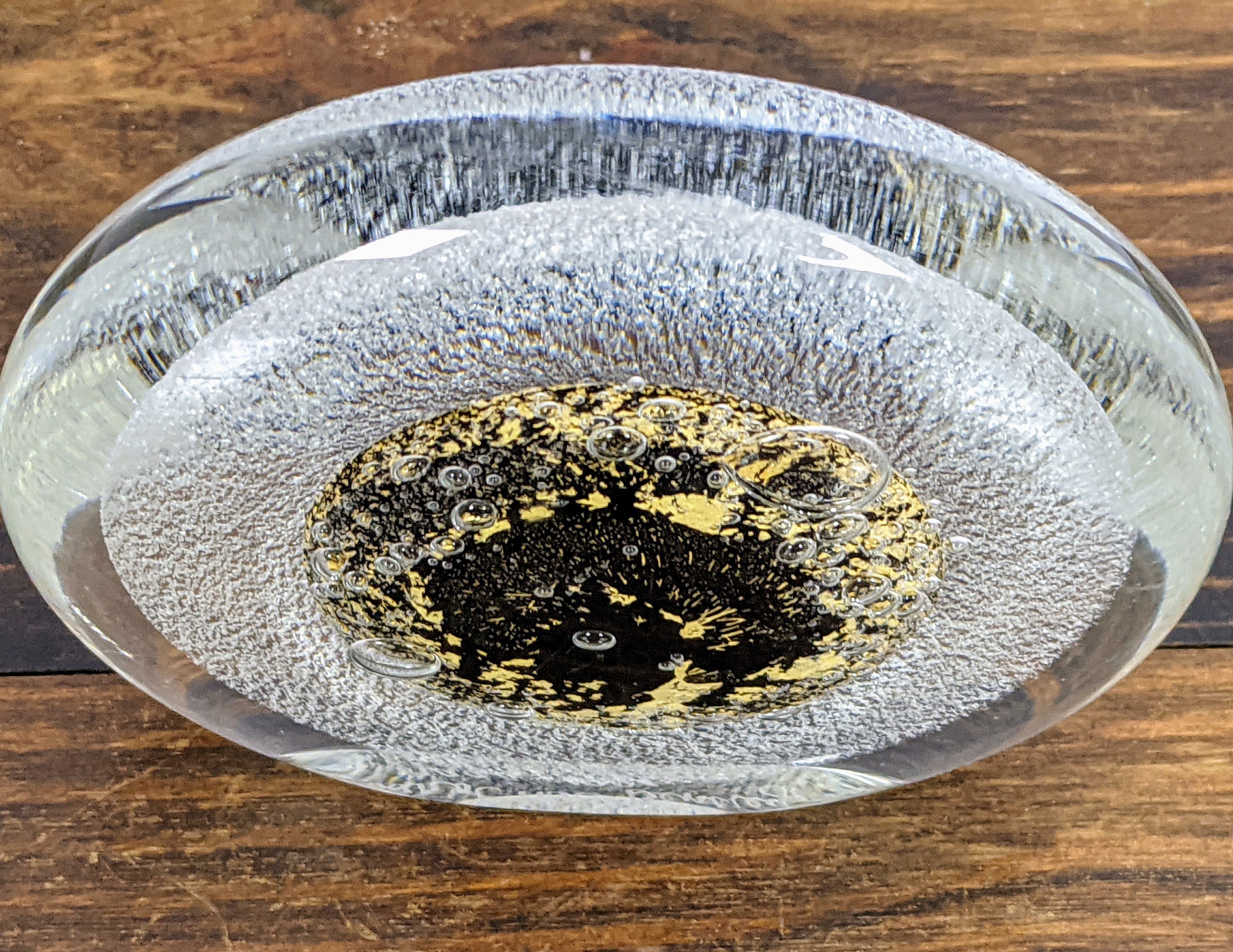 Art Objects Art & Collectibles Art Glass Disc Paperweight Sculpture ...