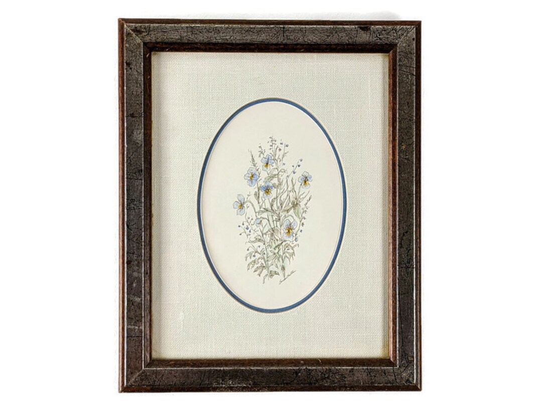 Original Susan Chaffee Watercolor & Pen Painting of Flowers W/ COA - Etsy