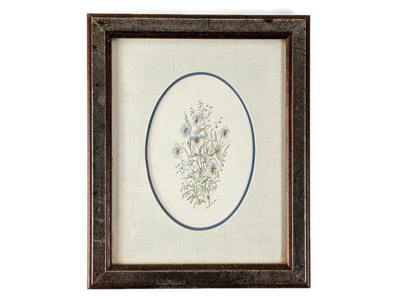 Original Susan Chaffee Watercolor & Pen Painting of Flowers W/ COA - Etsy