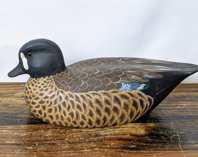 Dotti Baumann Hand Carved & Painted Wood Blue-winged Teal Duck Decoy - Etsy