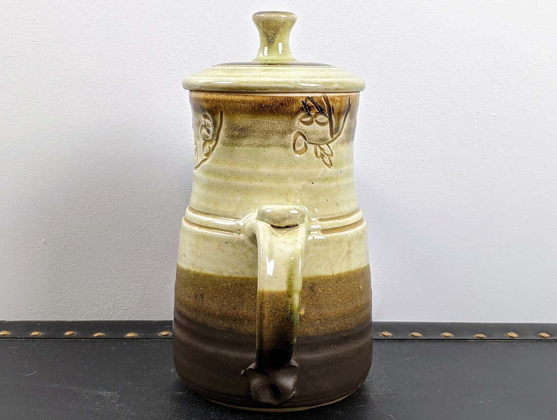 Beautiful Mid Century Modern Studio Pottery Teapot W/ Flower - Etsy