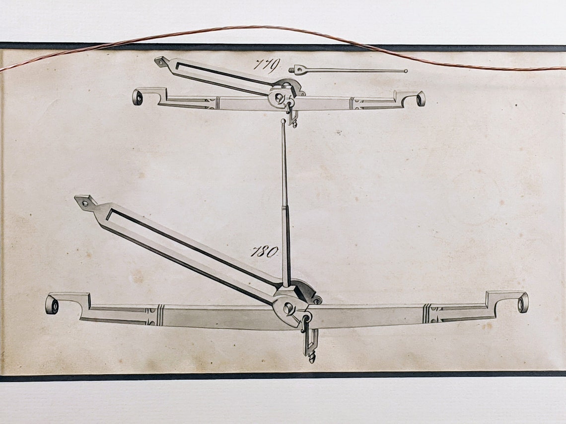 Antique Scientific Technical Drawing of Scales 2 Sided - Etsy