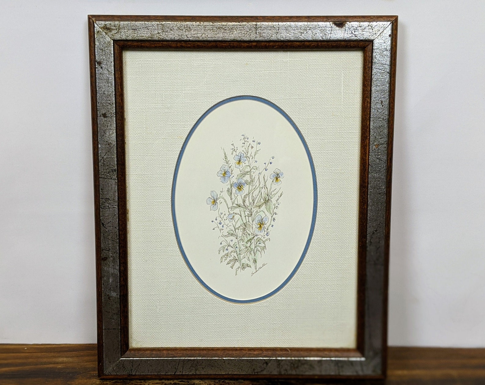 Original Susan Chaffee Watercolor & Pen Painting of Flowers w/ | Etsy