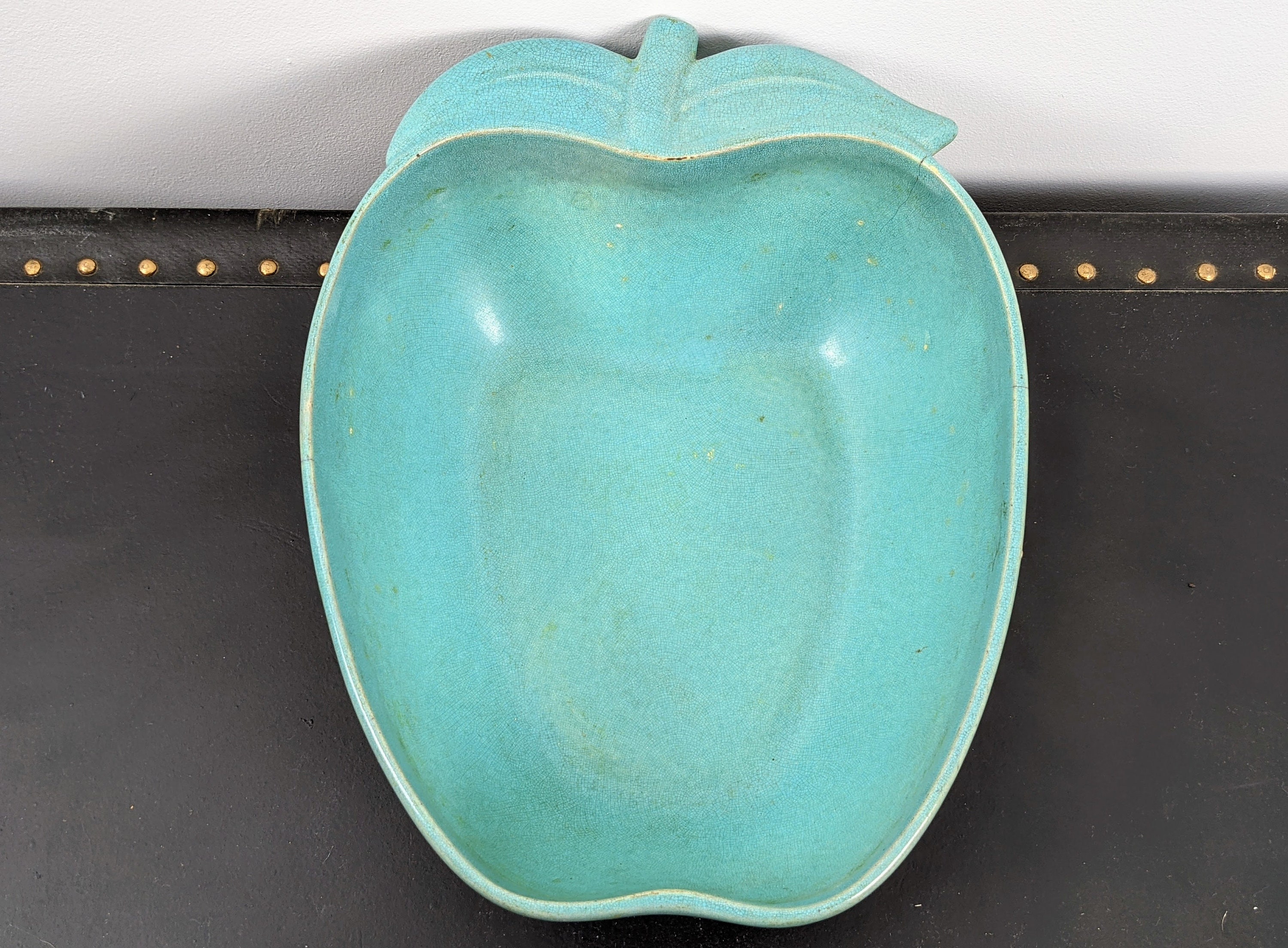 Vintage Large Red Wing Apple Serving Bowl in Aqua - Etsy