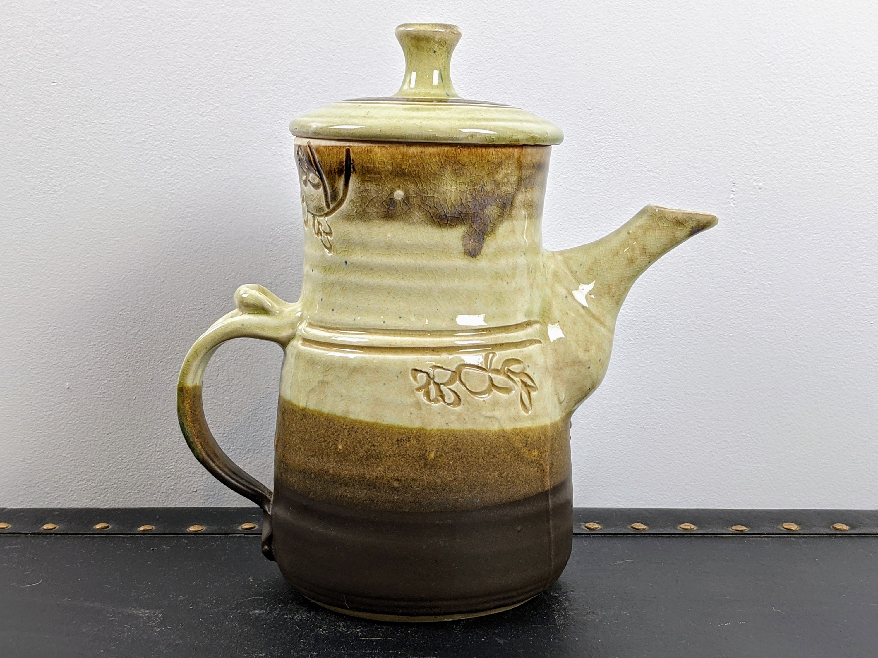 Beautiful Mid Century Modern Studio Pottery Teapot W/ Flower - Etsy