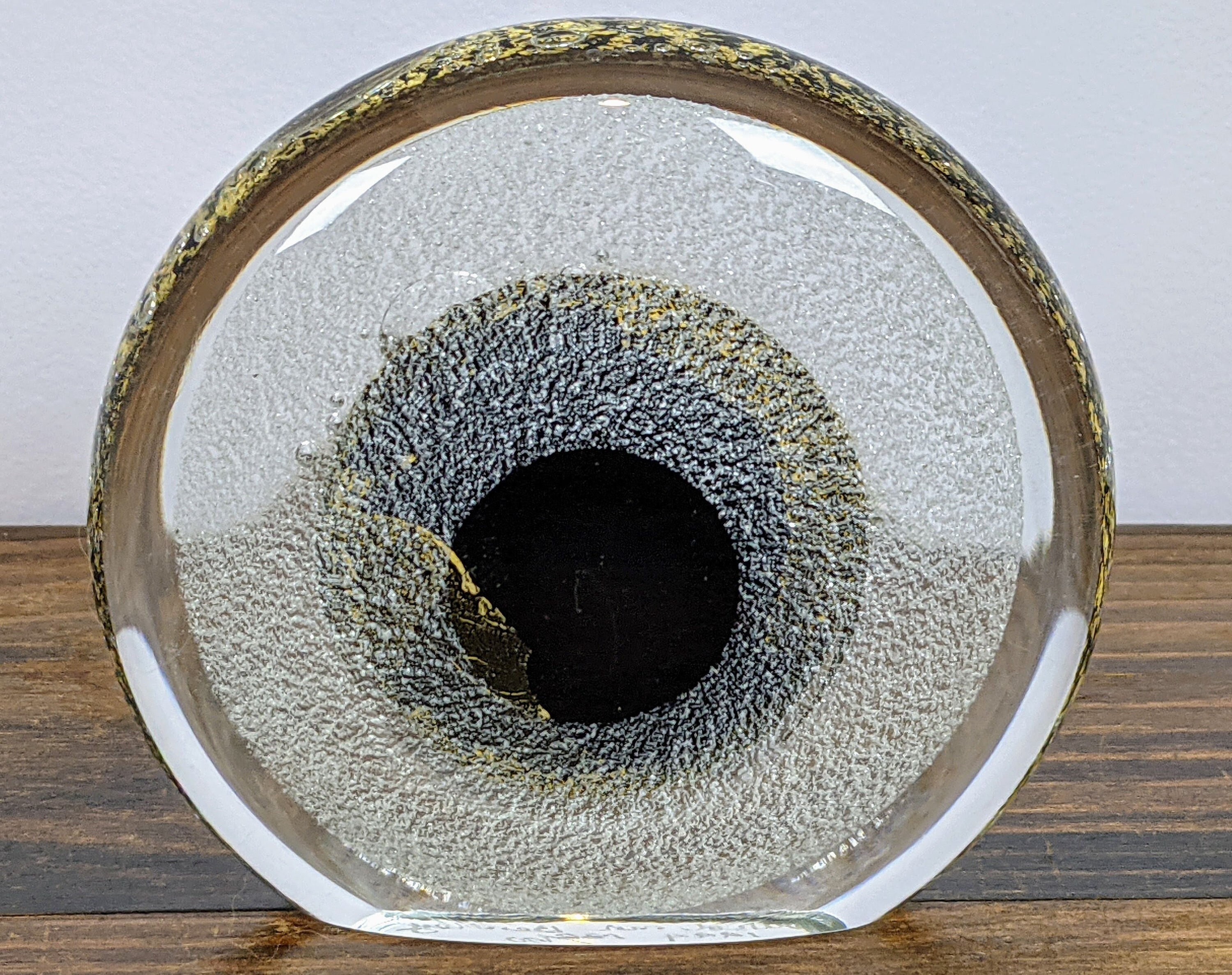 Art Objects Art & Collectibles Art Glass Disc Paperweight Sculpture ...