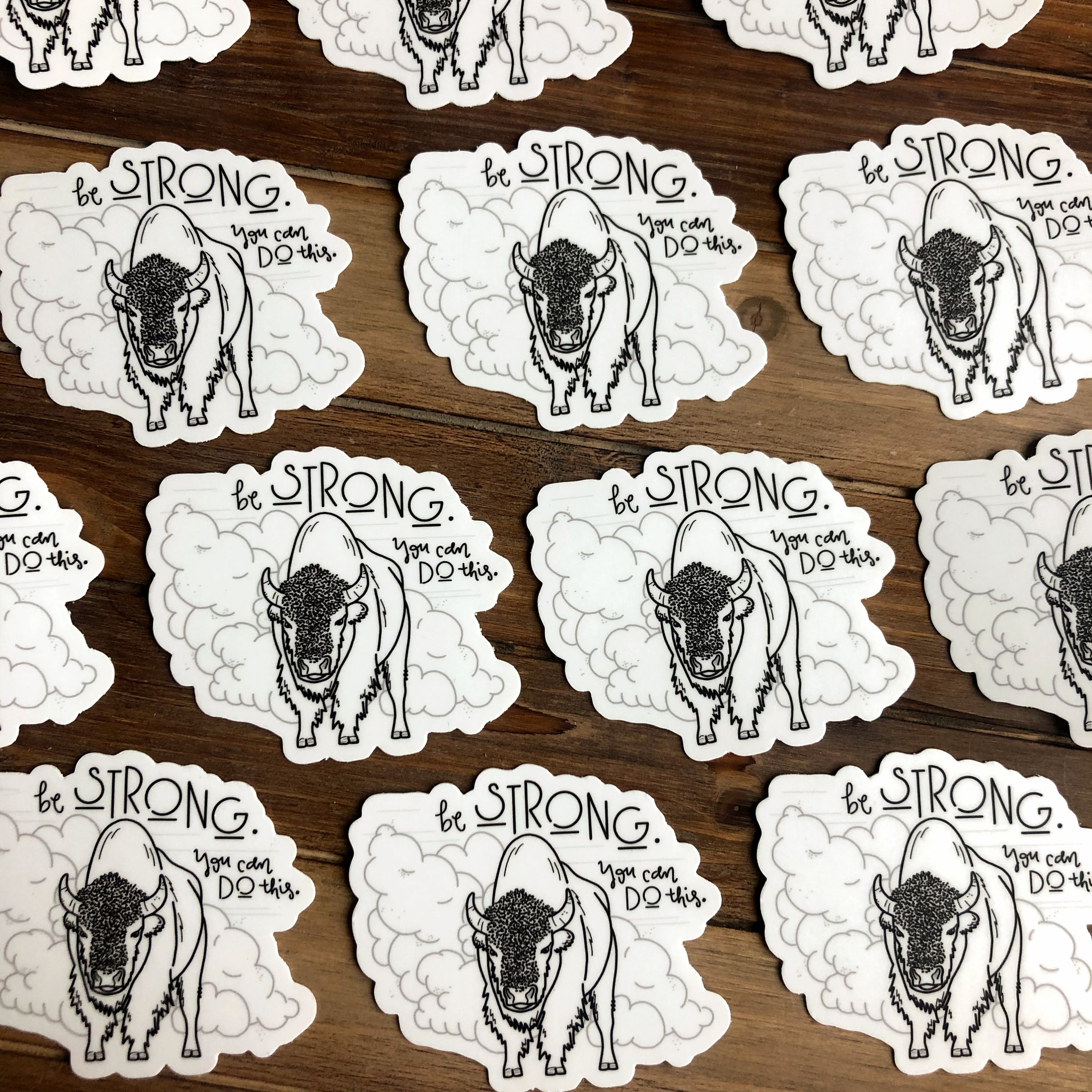 Be Strong. You Can Do This. / American Bison / Strength / - Etsy