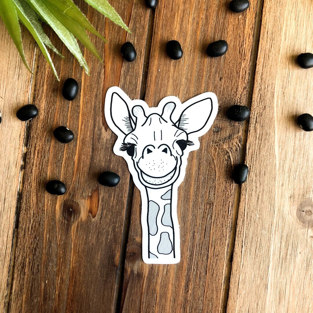 Giraffe Calf Sticker: Waterproof Vinyl Decal - Etsy