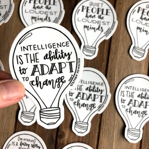 Stephen Hawking Quote / Vinyl Sticker / Inspirational Quote / Laptop ...