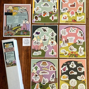 50 States Travel Poster / Document Your U.S. Travels With Stickers ...