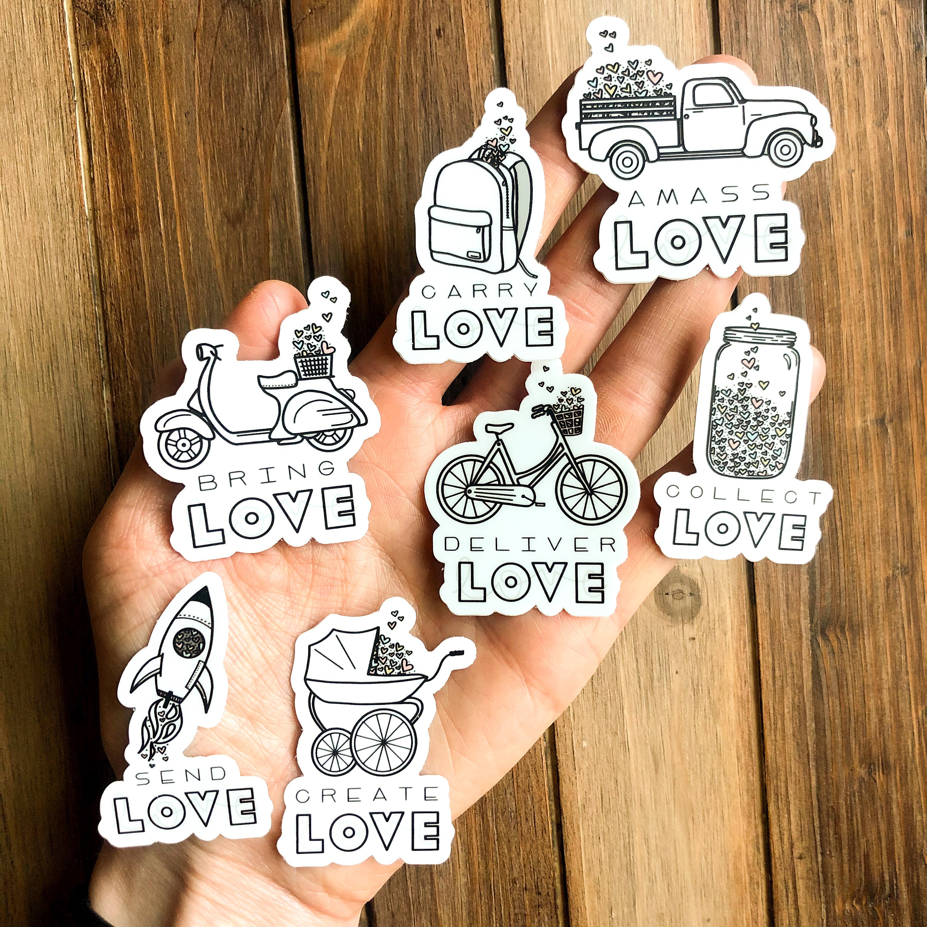 Spread Love Sticker Series / Mini Vinyl Stickers / Laptop | Etsy