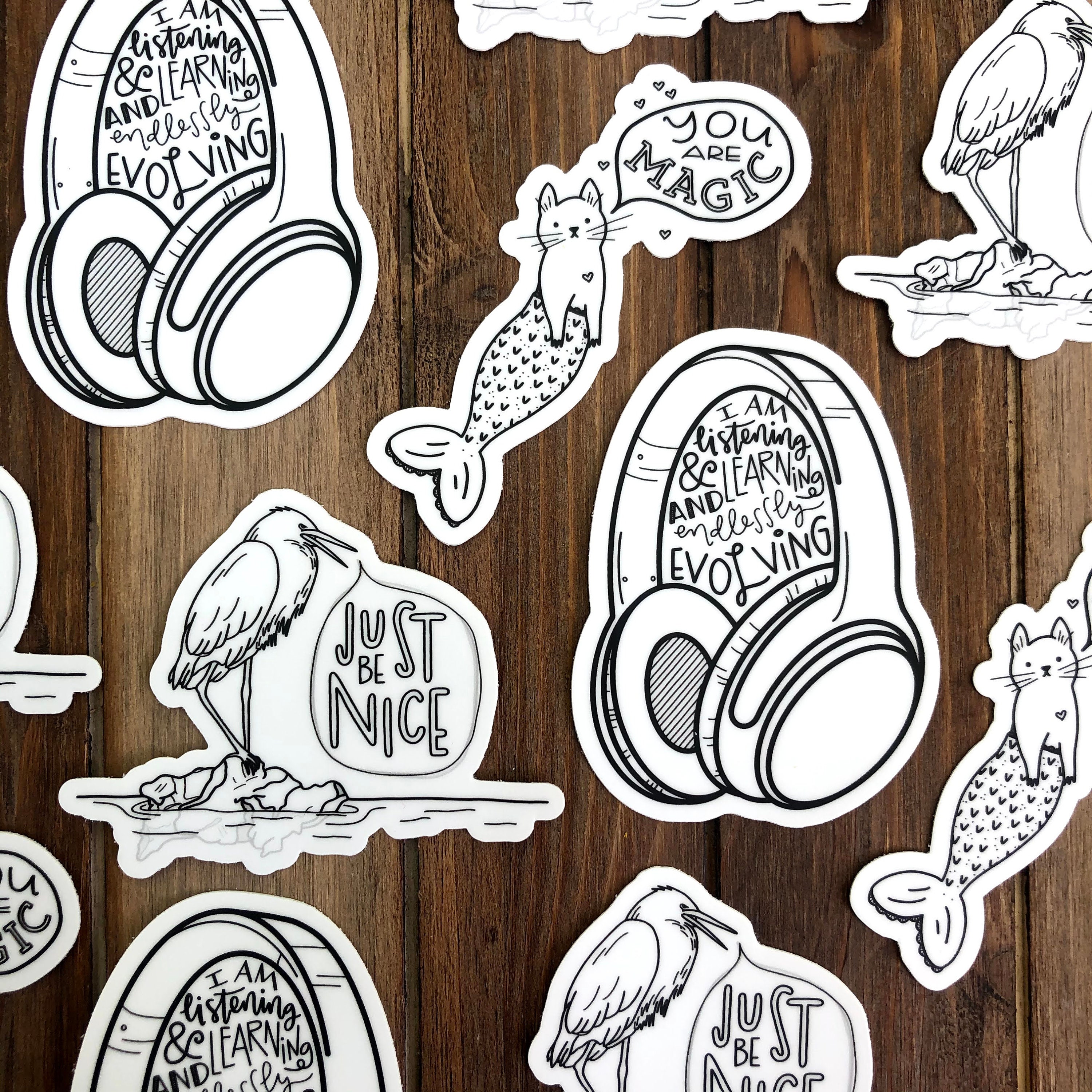 Allyship Headphones Vinyl Sticker - Listening and Learning - Etsy