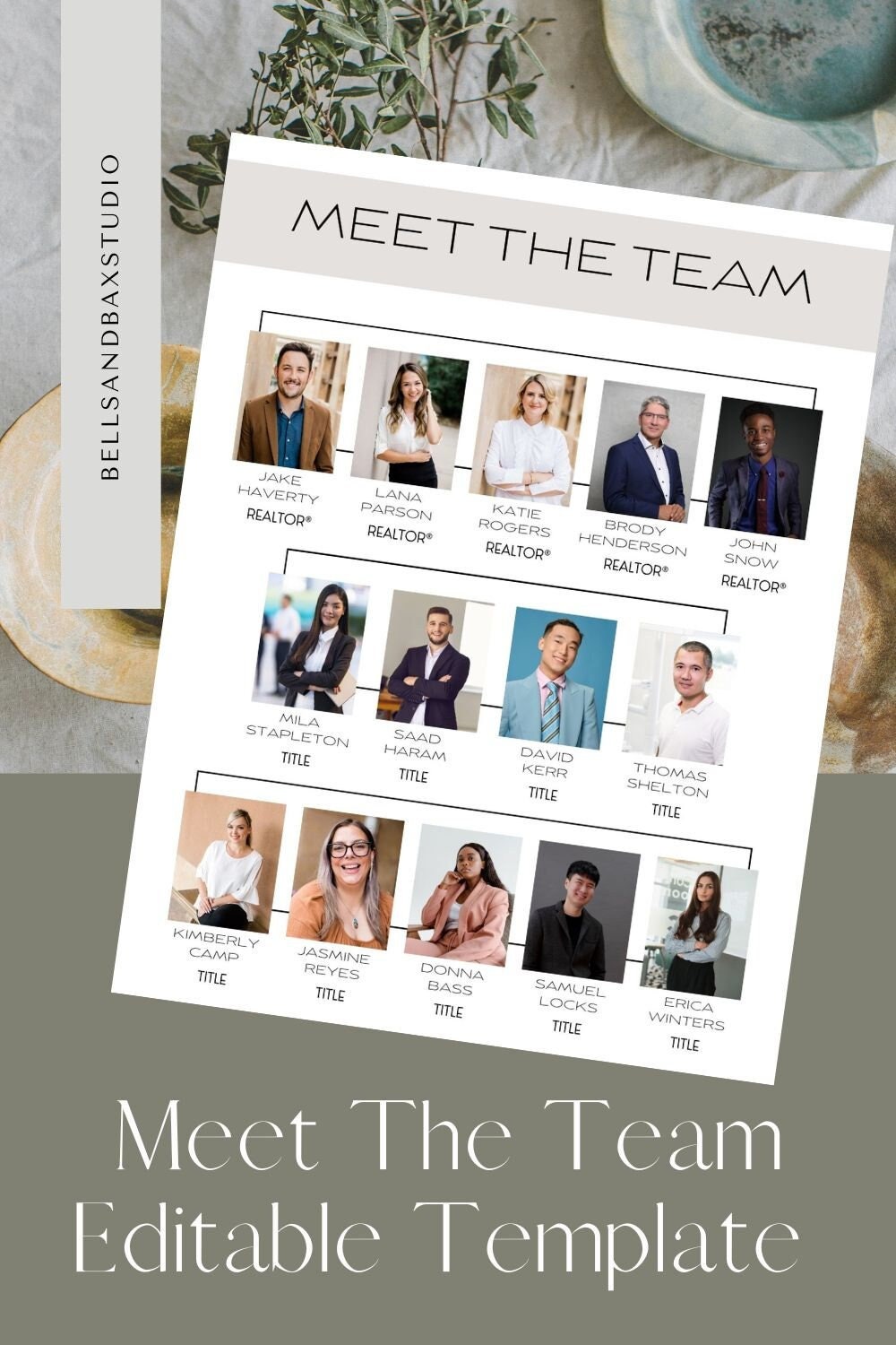 Meet the Team Editable Canva Template for Real Estate or Any Business ...