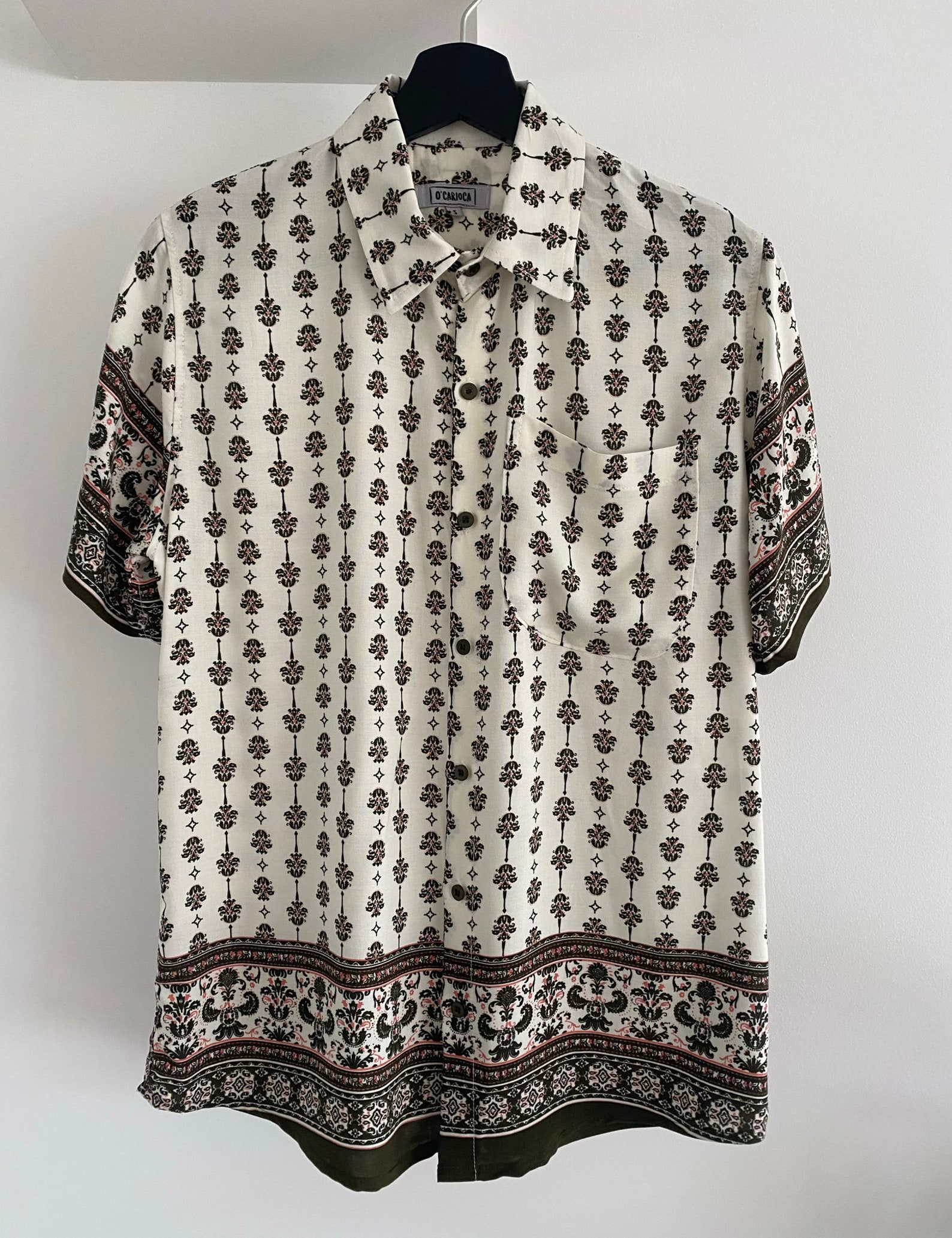 O'Carioca Agra Short Sleeve Button Up Shirt with a relaxed | Etsy