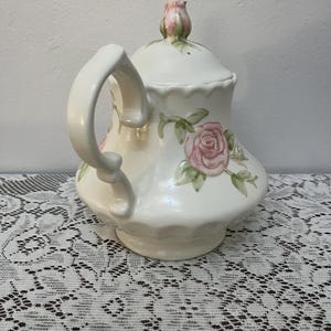 Metlox Vernon Ware Sculptured Vernon Rose Teapot - Etsy