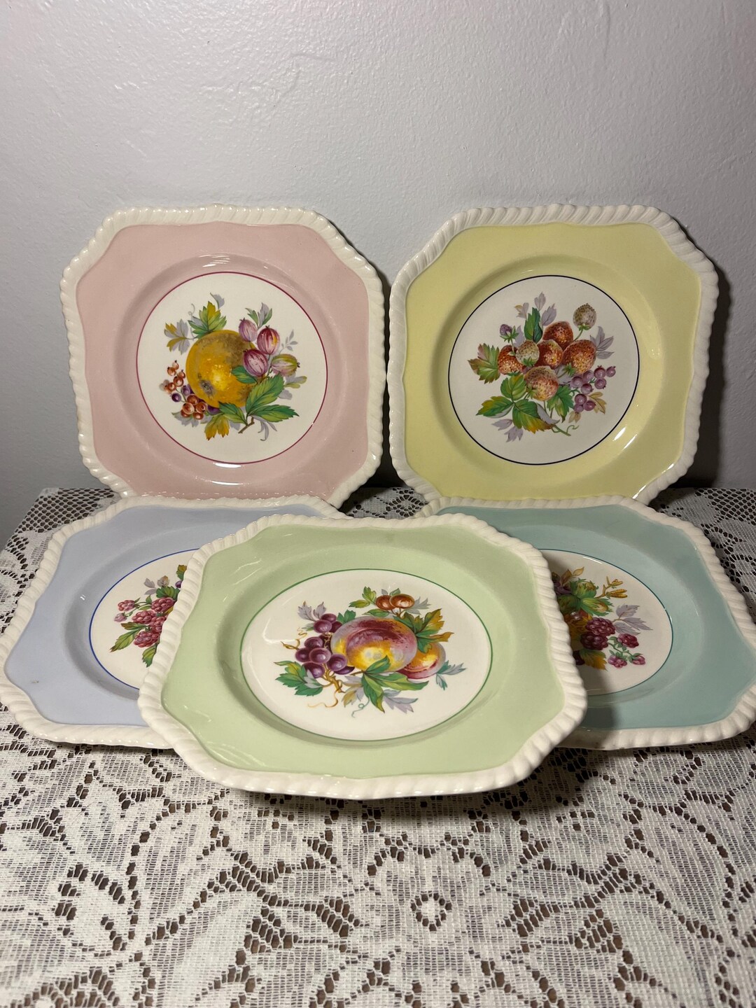 Vintage Johnson Brothers Old English Square Bread Plates - Etsy