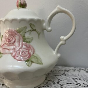 Metlox Vernon Ware Sculptured Vernon Rose Teapot - Etsy