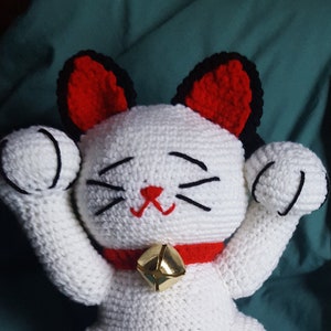 Large Crochet Lucky Cat Pattern - Etsy