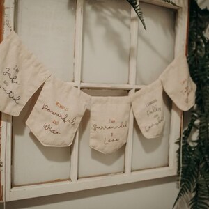 Custom Birth Affirmation Banner Flags - Hand Embroidered - Etsy