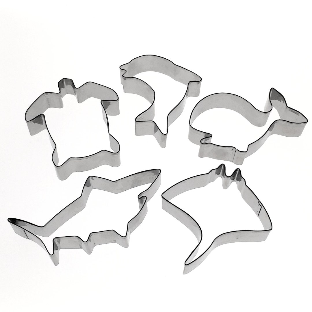 Ocean Sea Creature Cookie Cutter Shark Whale Dolphin Sea Turtle ...