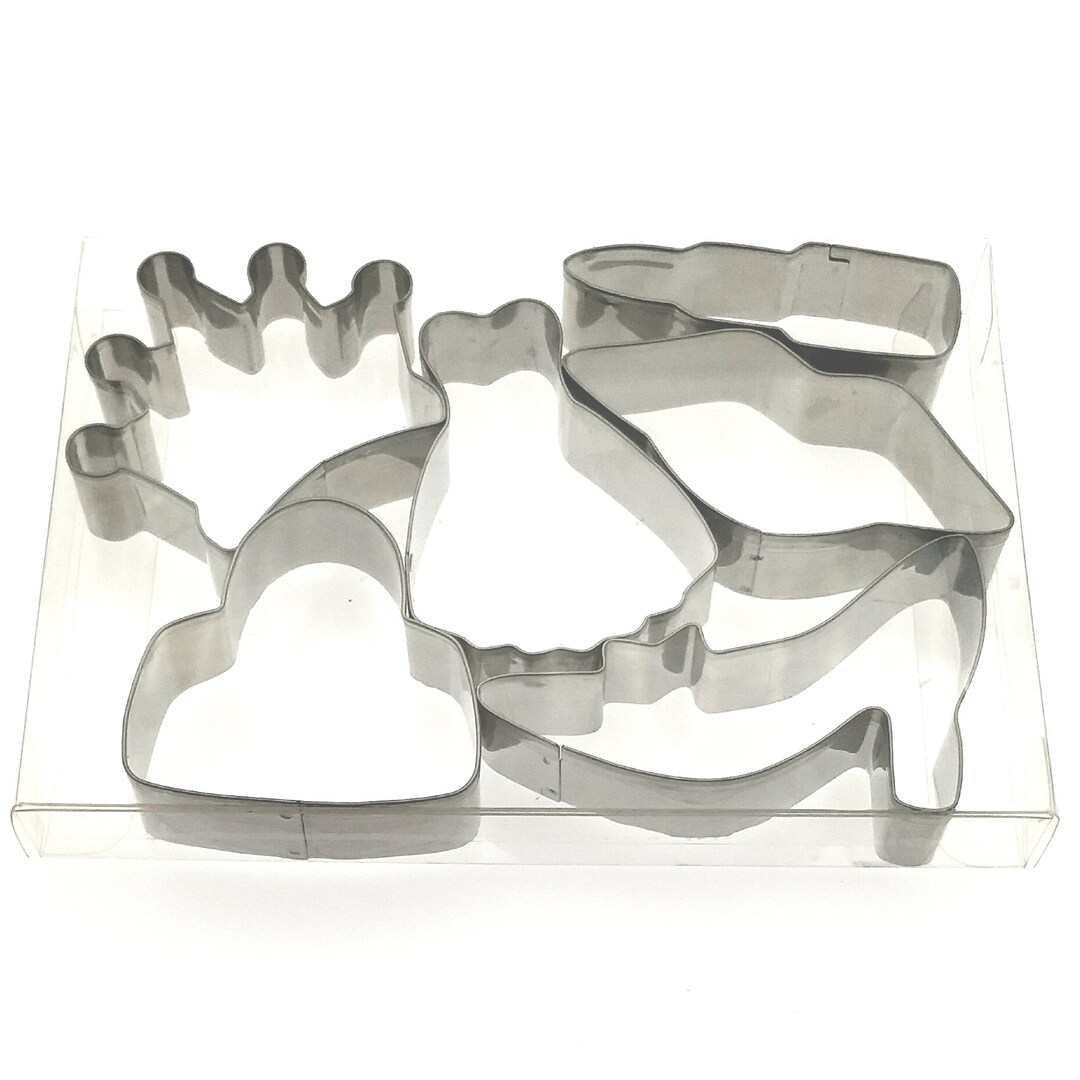 Lady Dress Cookie Cutter Set Include Dress Handbag Highheel Lips ...