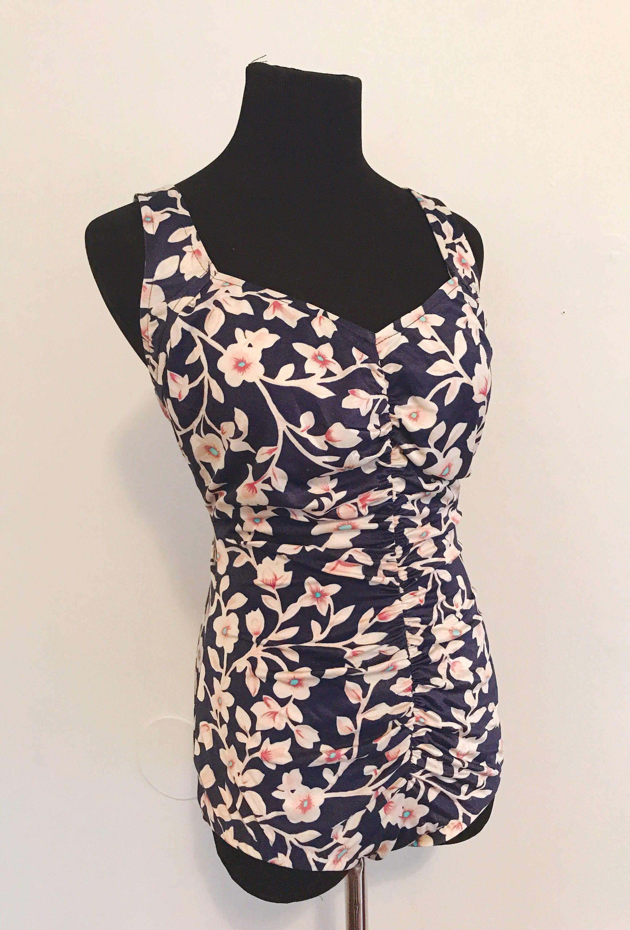1980s Maxine of Hollywood Floral Vintage Inspired Swim Suit Vintage ...