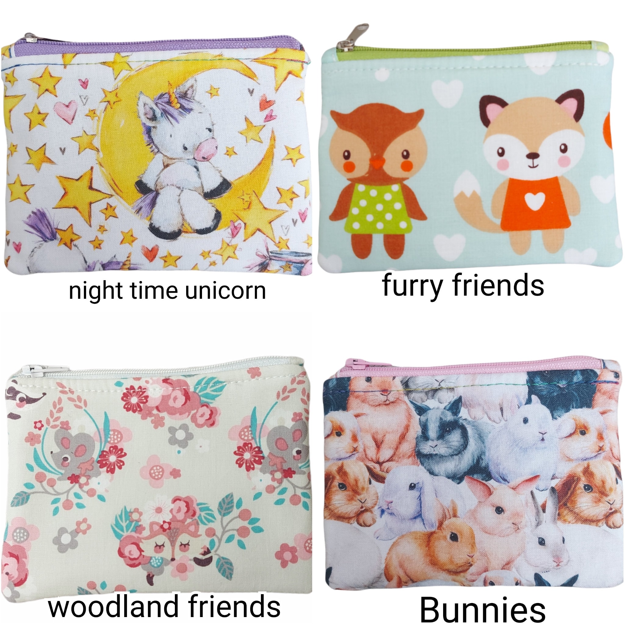 CHILDS COIN PURSE Girls Boys Small Pocket Money Zippered - Etsy