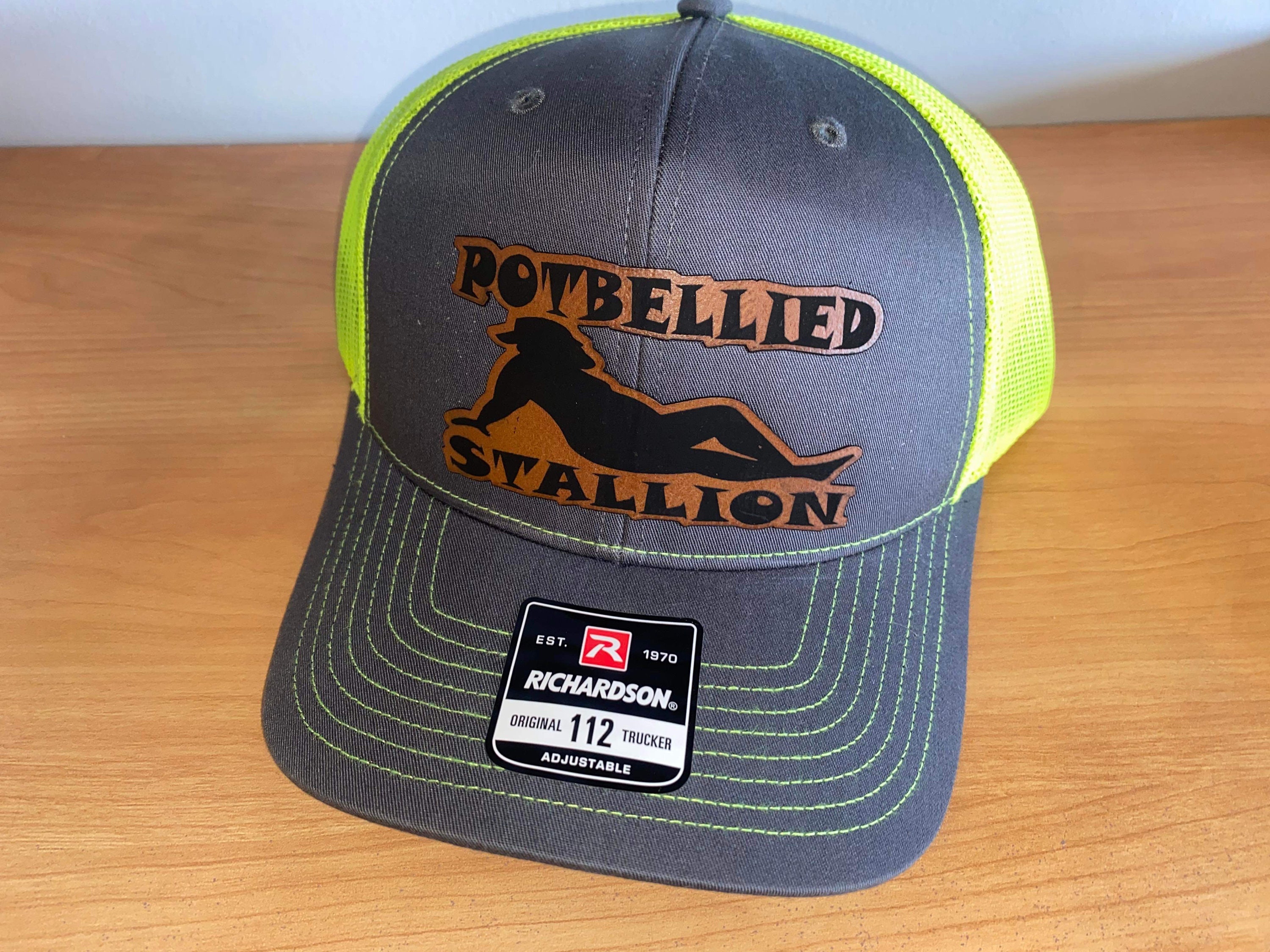 Potbellied Stallion Leather Patch Hat - Etsy