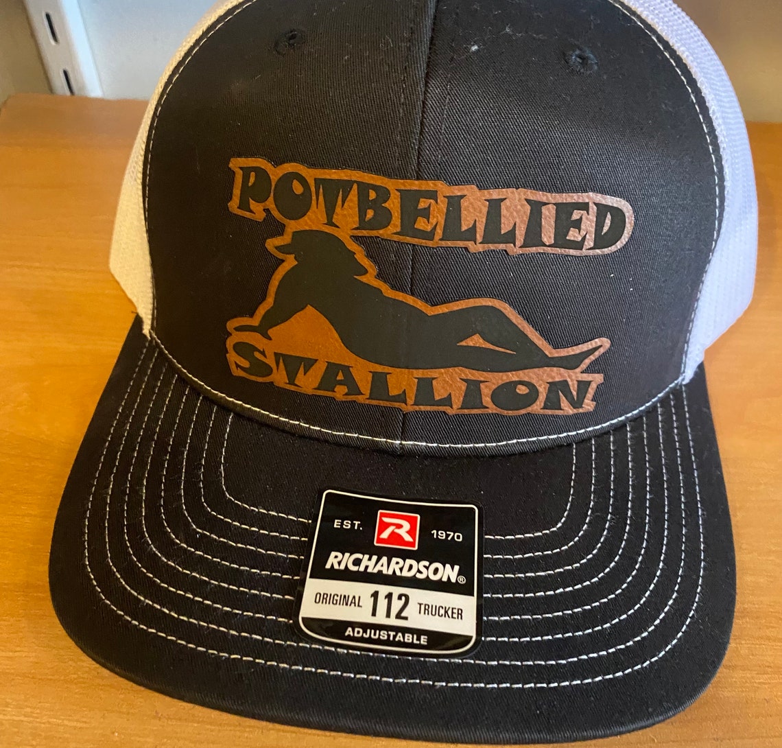 Potbellied Stallion Leather Patch Hat - Etsy