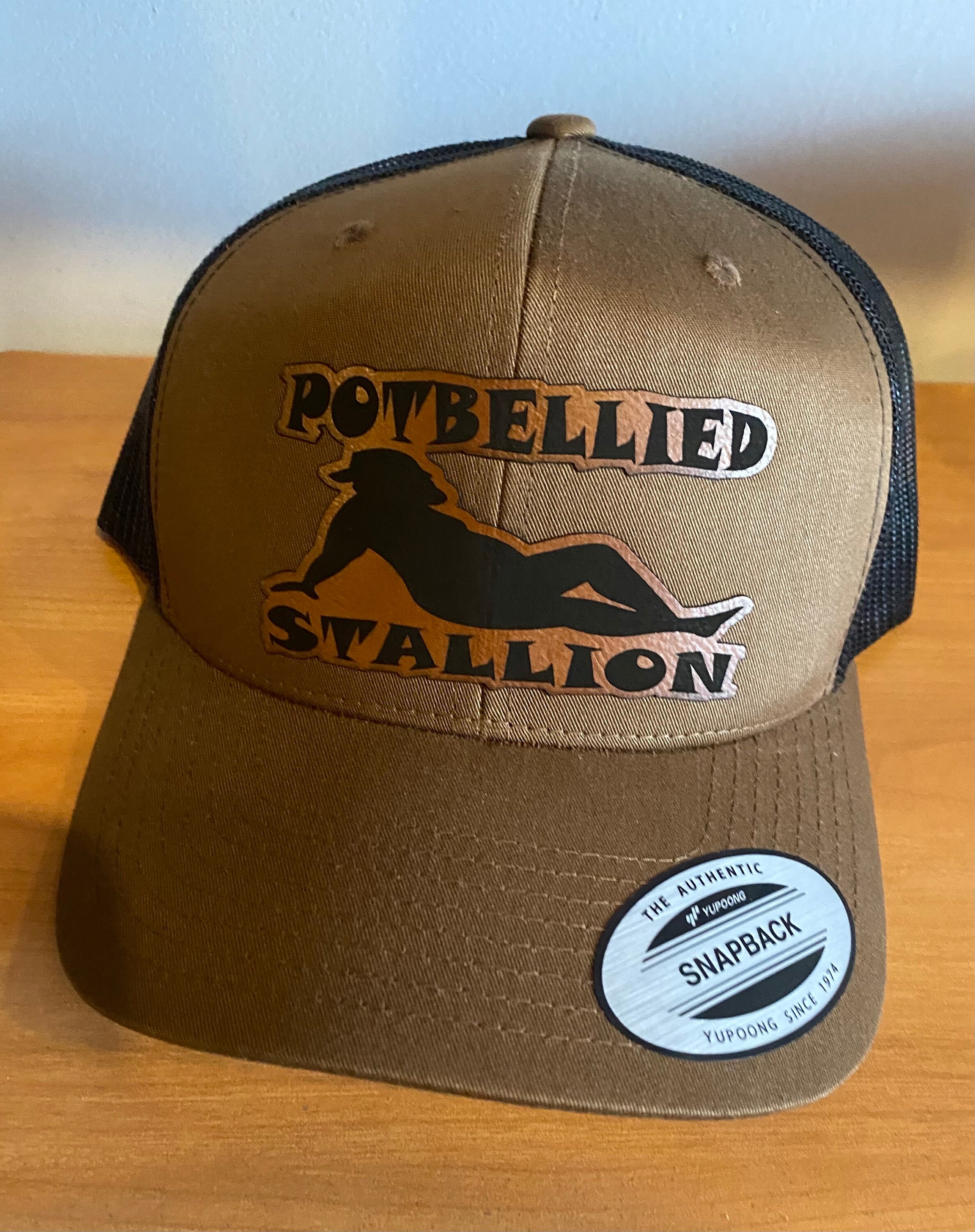 Potbellied Stallion Leather Patch Hat - Etsy