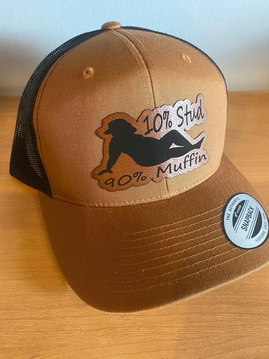 Stud Muffin Laser Engraved Leather Patch Hat - Etsy