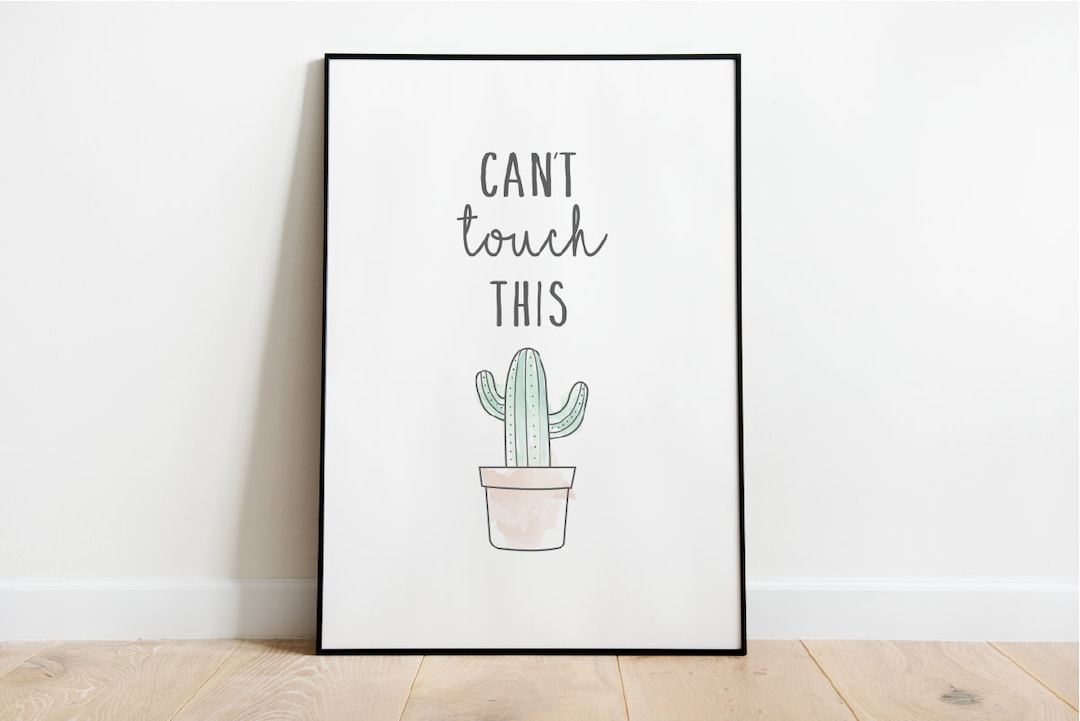 Can't Touch This Cactus Digital Download Watercolor, Sublimation, SVG ...