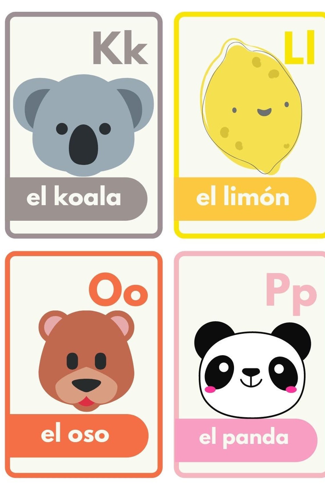 Spanish ABC Alphabet Flashcards Abecedario | Etsy