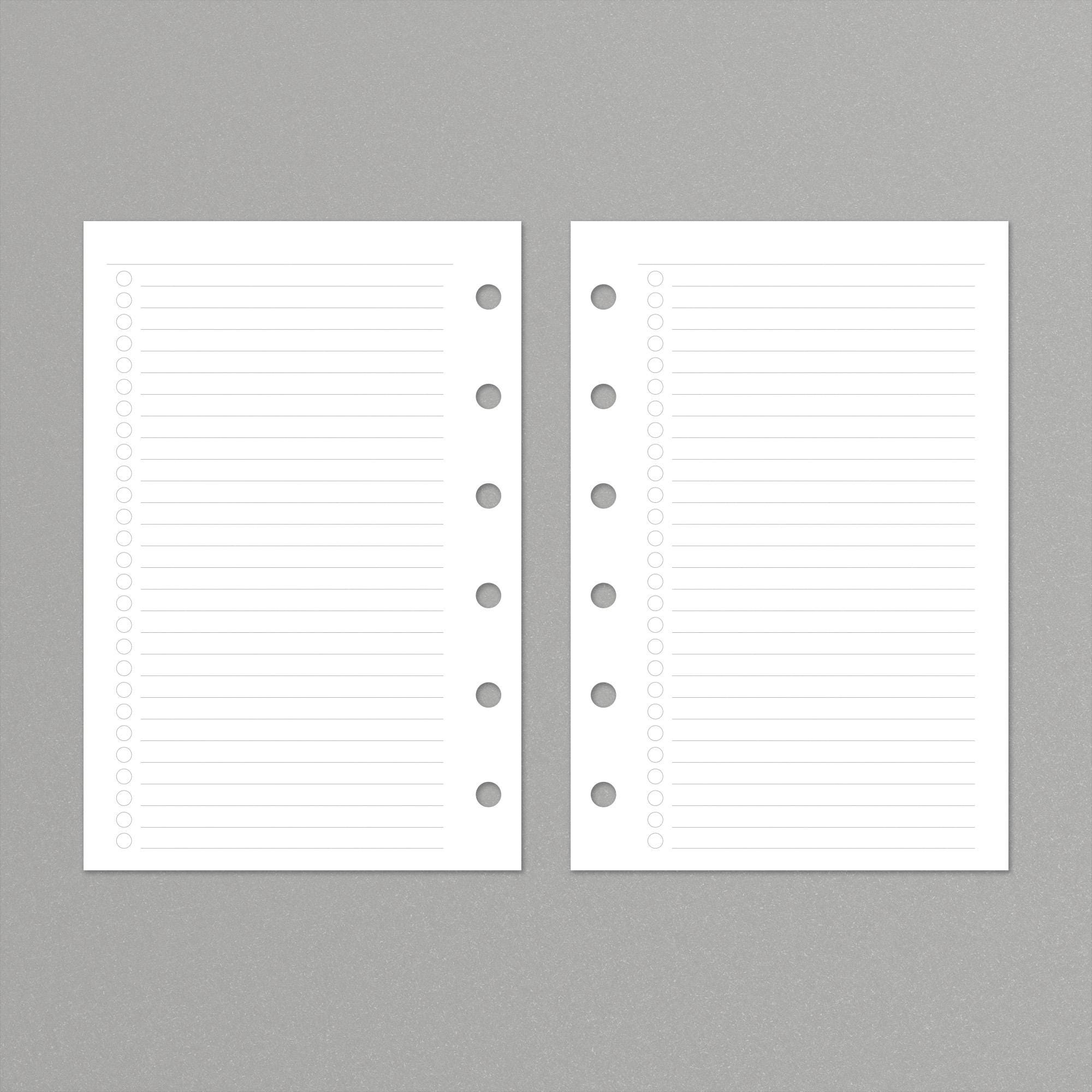 To Do Pocket Rings Printable Planner Inserts | Four Colors | Task List ...