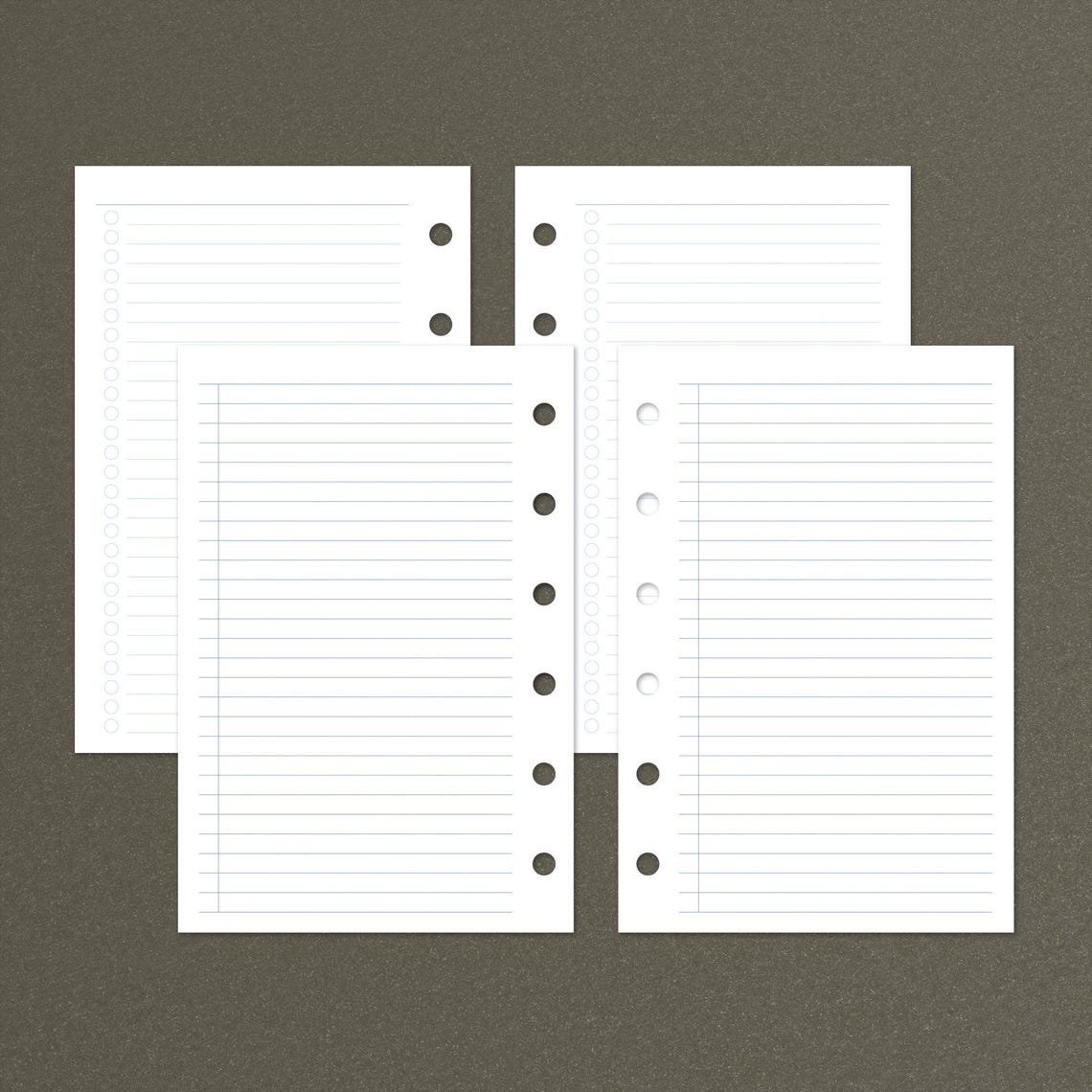 To Do Pocket Rings Printable Planner Inserts | Four Colors | Task List ...