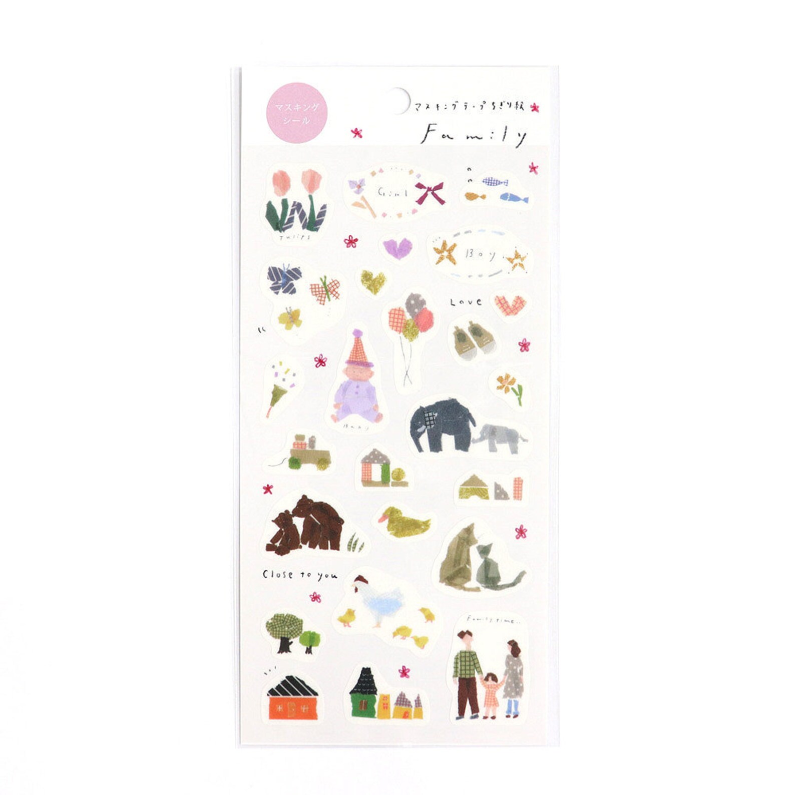 Saien Chigiri-e Style Sticker Series Designed by Miki Tamura - Etsy