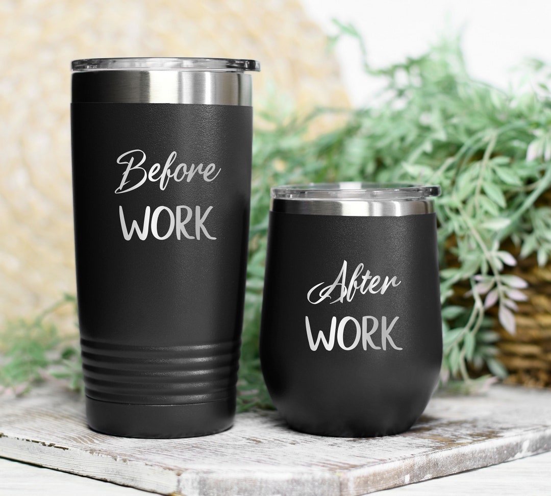 Before and After Work Coffee and Wine Cups - Etsy
