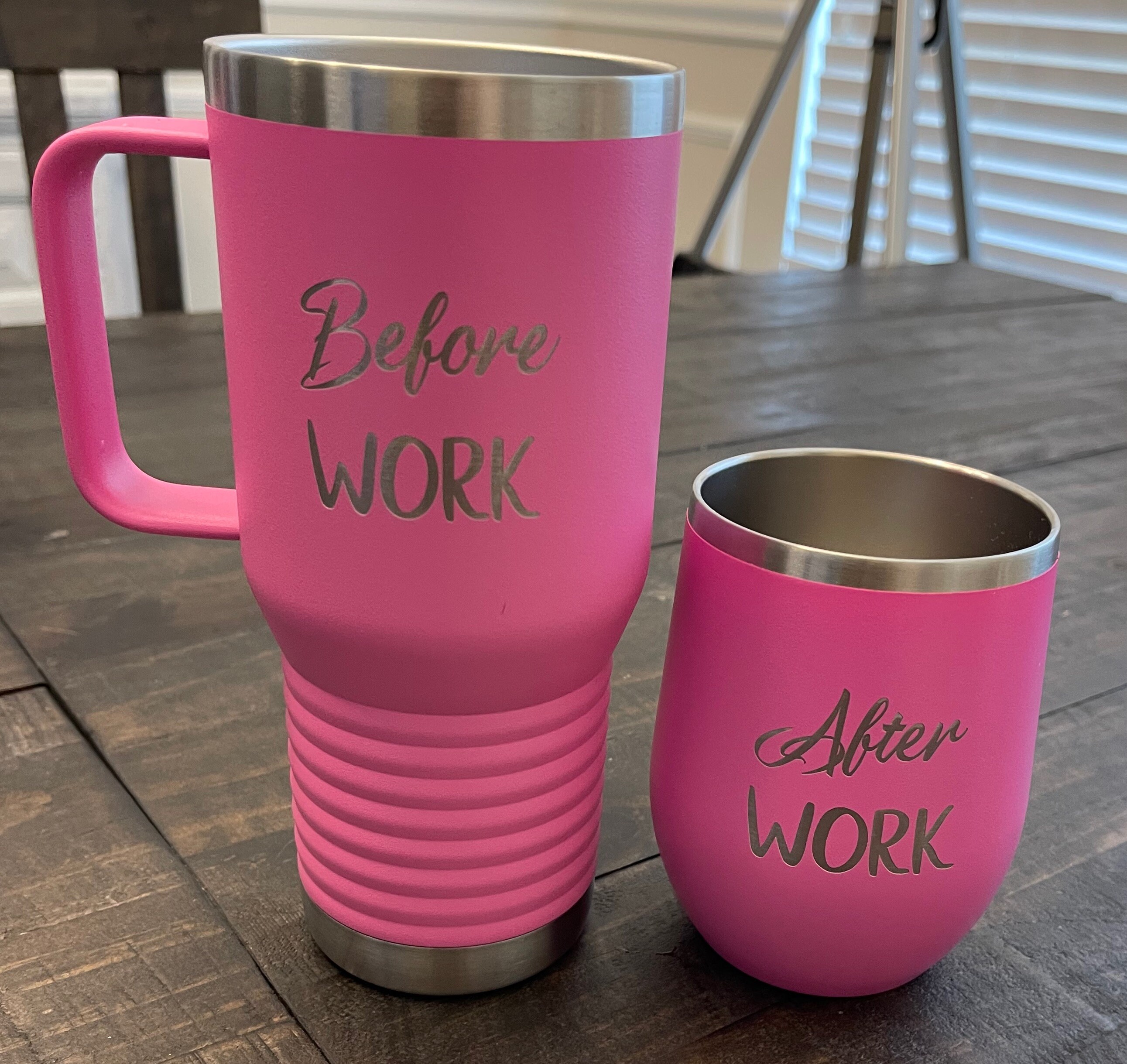 Before and After Work Coffee and Wine Cups | Etsy