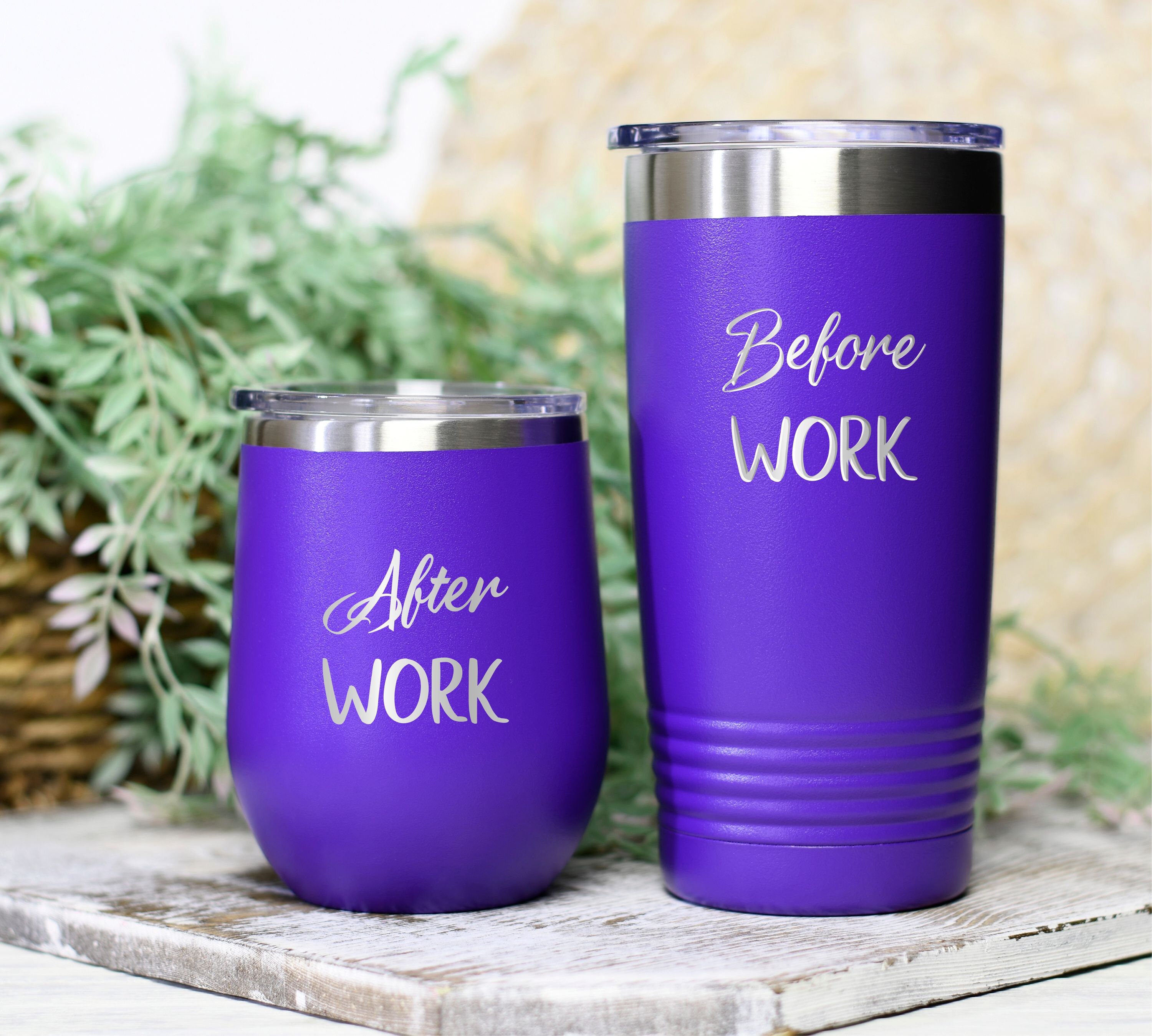 Before and After Work Coffee and Wine Cups | Etsy