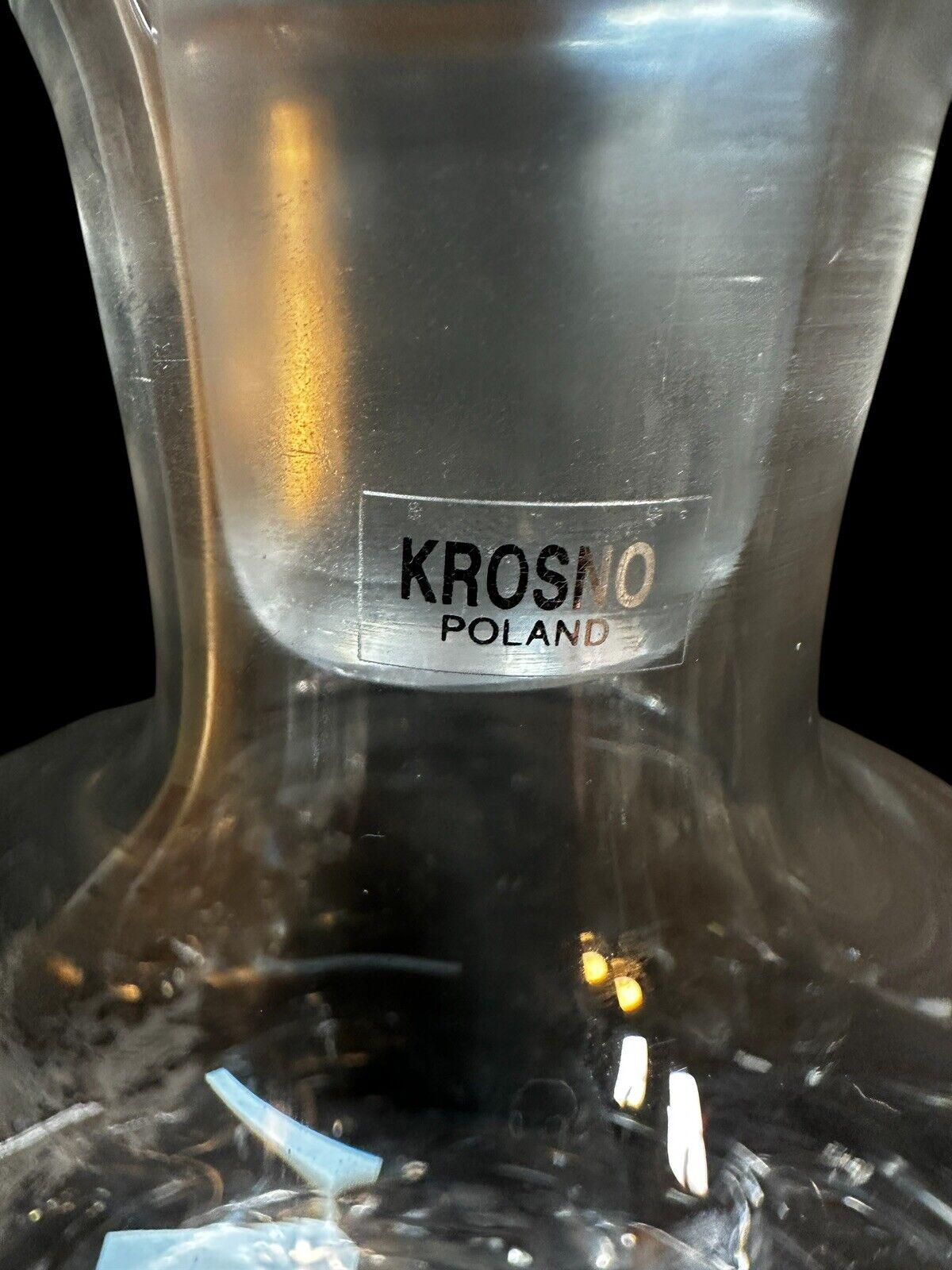 Krosno Poland 6 Heavy Bottom Bar Glasses and Decanter - Etsy