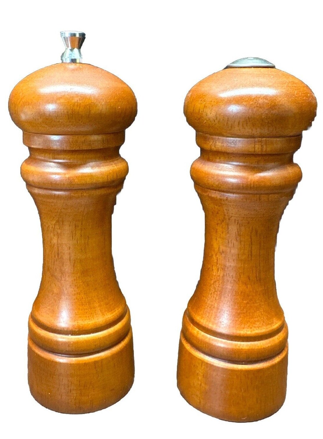 Mr. Dudley Wooden Salt Shaker and Pepper Mill Grinder 6.5" Tall Wood ...