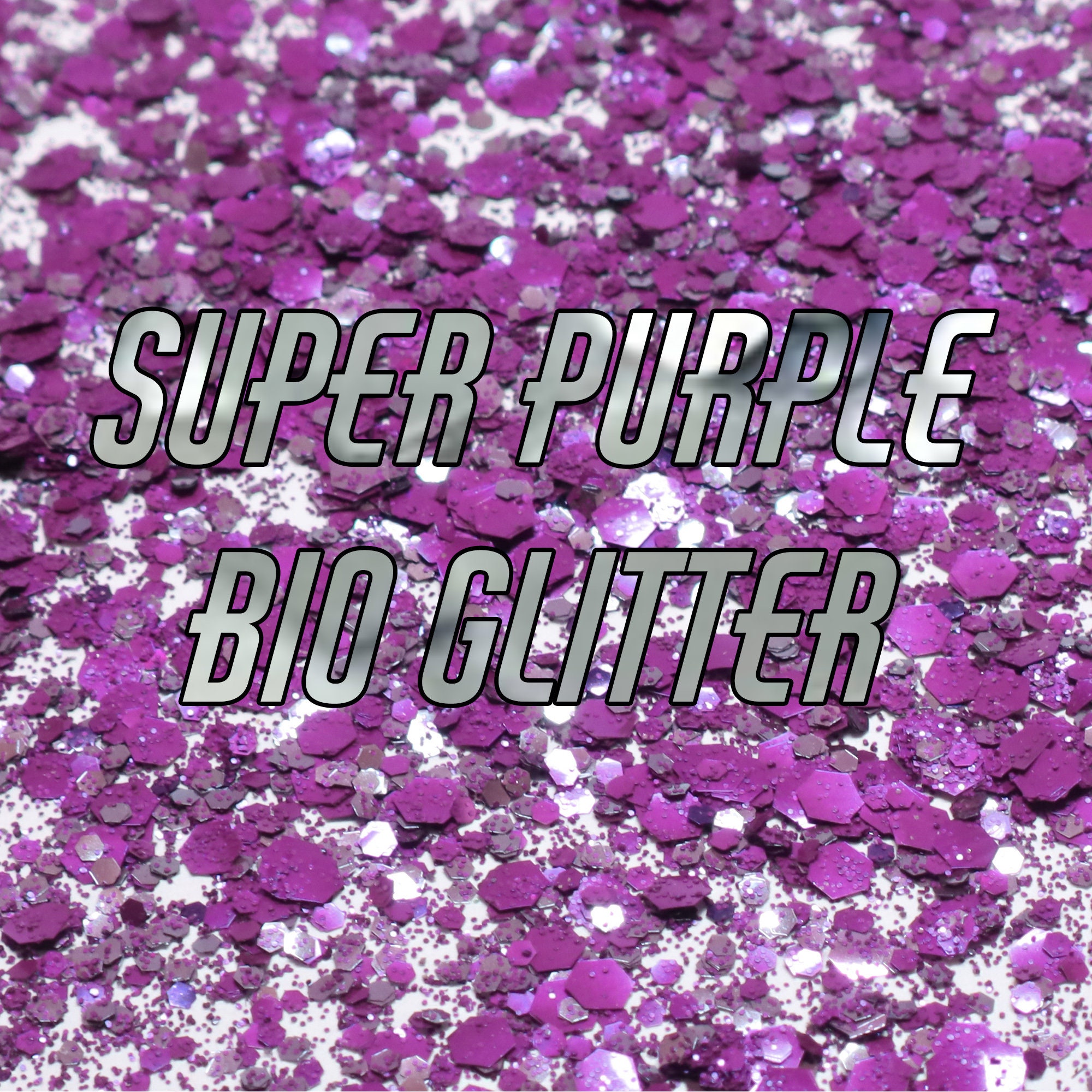 SUPER PURPLE BIO Glitter - Mix of All Sizes and Purples - Biodegradable ...