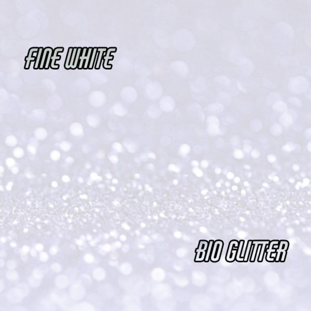 WHITE BIO GLITTER - Fine Grain -biodegradable Glitter - Festival ...