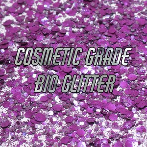 SUPER PURPLE BIO Glitter - Mix of All Sizes and Purples - Biodegradable ...