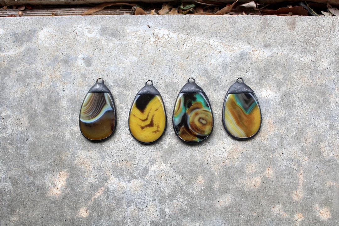 Extra Large Swirly Agate Pendant - Etsy
