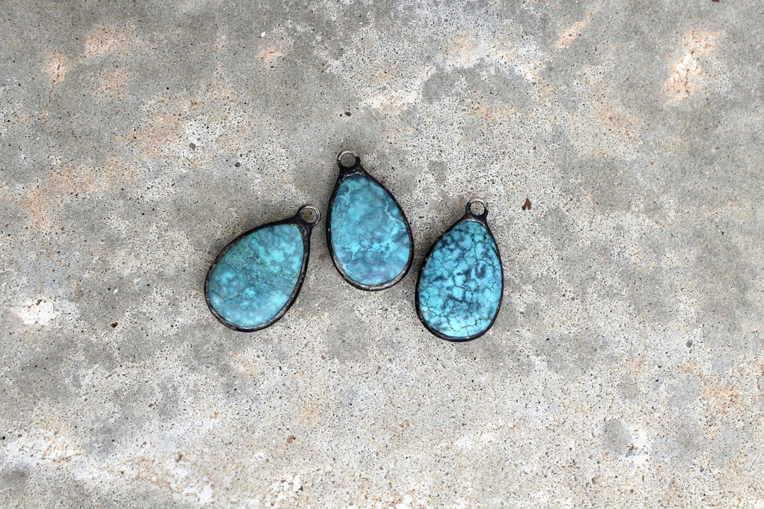 Medium/large Modeled Blue Teardrop Pendant - Etsy