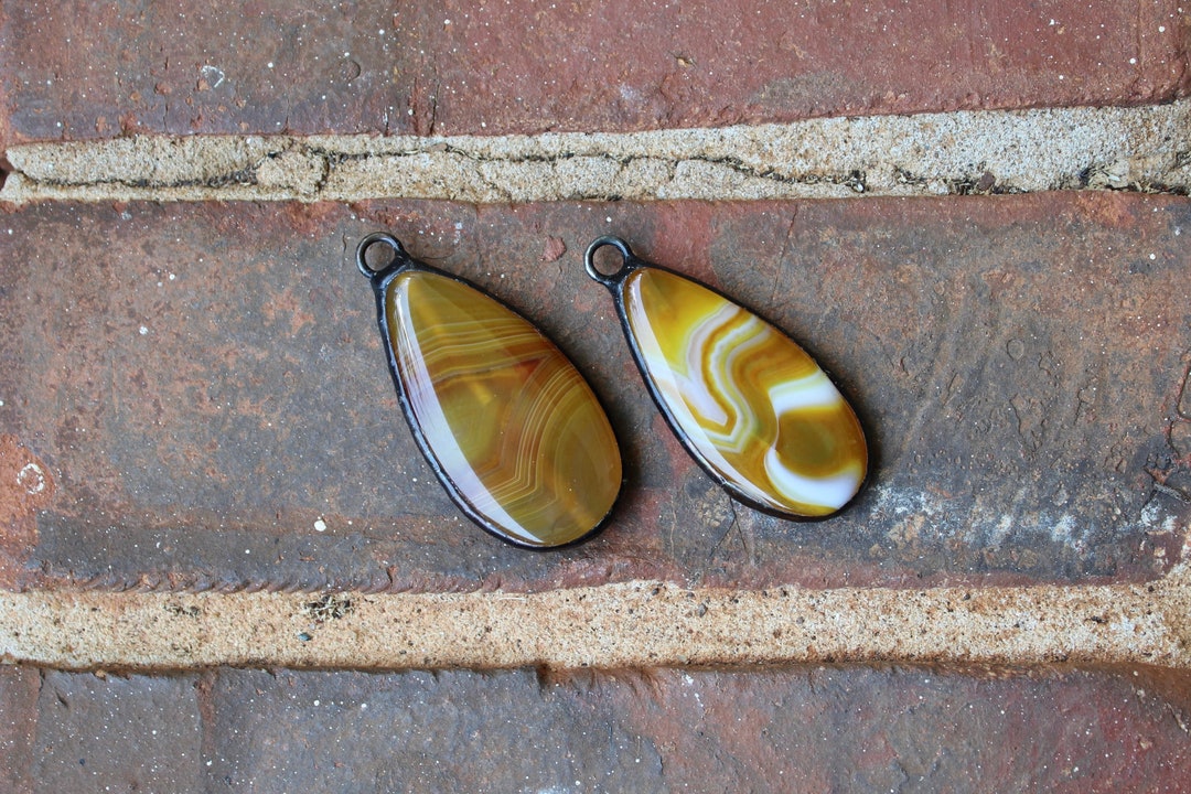 Large Swirly Agate Pendant - Etsy